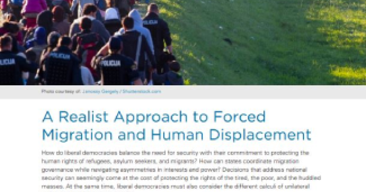 RAFDI Policy Brief: A Realist Approach to Forced Migration and Human ...